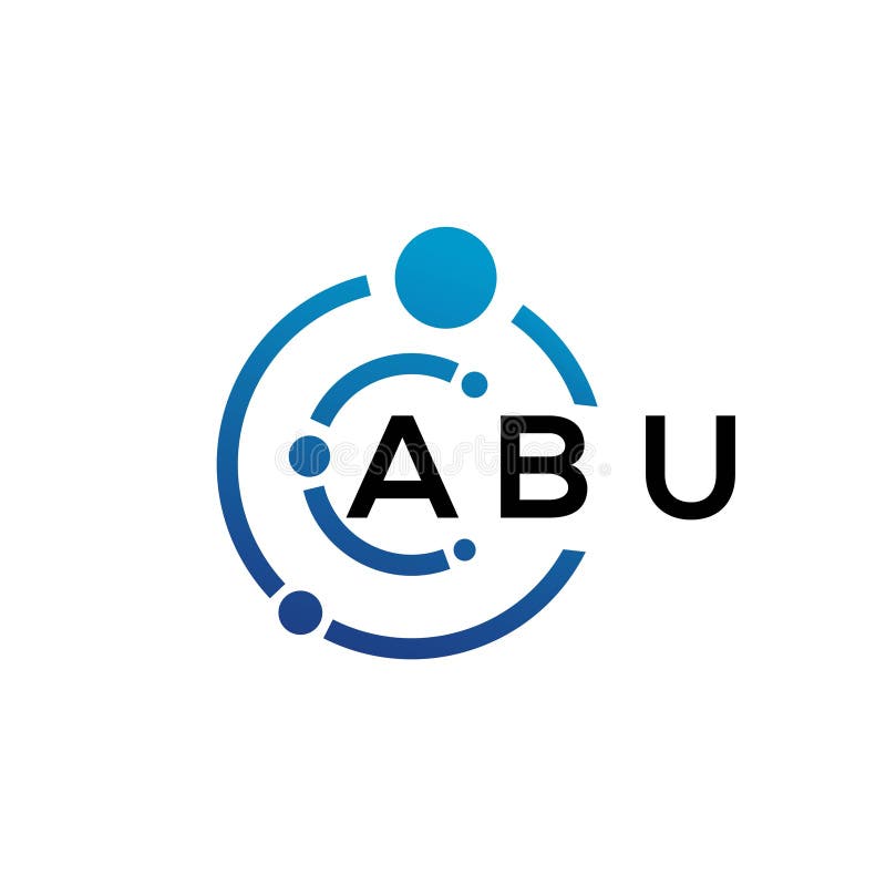 WebABU Letter Logo Design on Black Background. ABU Creative Initials ...