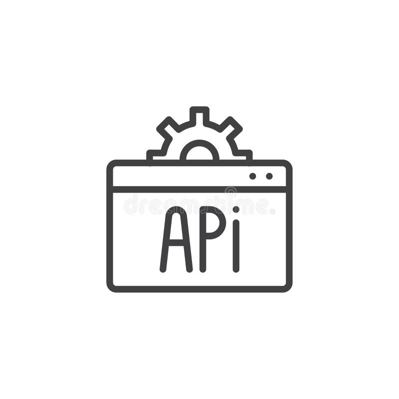 API, Toepassing Het Pictogram Van De Programmeringsinterface Stock ...