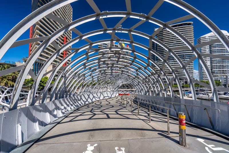 Webb Bridge in Docklands, Melbourne Stock Photo - Image of harbor ...