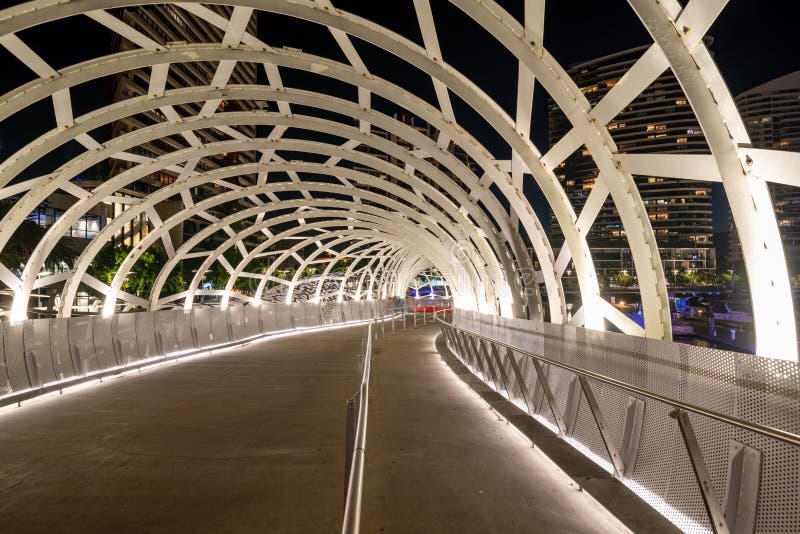 Webb Bridge, Docklands editorial stock image. Image of interlaced ...