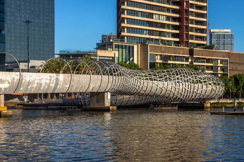 Webb Bridge in Melbourne stock photo. Image of maker - 325557328