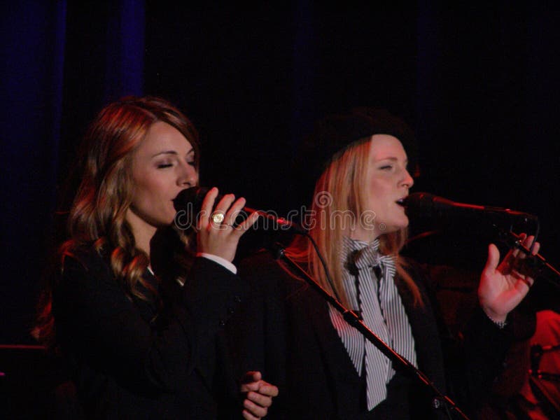 Webb Sisters Backing Leonard Cohen, Florence 2010 Editorial Photography ...