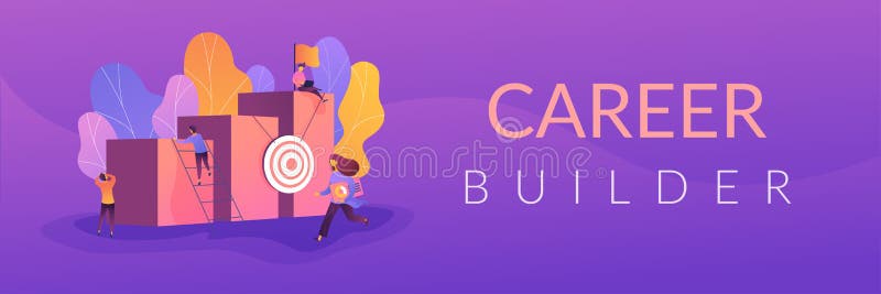 Webbanner Voor Loopbaanontwikkeling. Vector Illustratie - Illustration ...