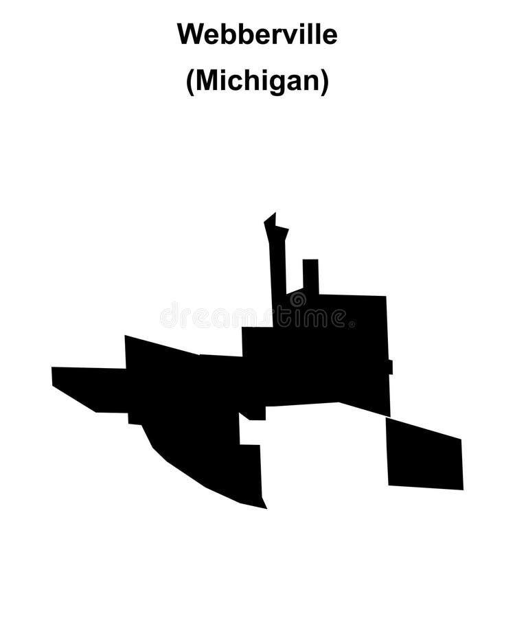 Webberville outline map stock vector. Illustration of atlas - 387417752