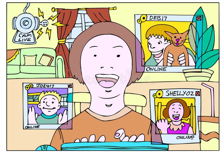 Cartoon Webcam Conference Stock Illustrations – 1,057 Cartoon Webcam ...