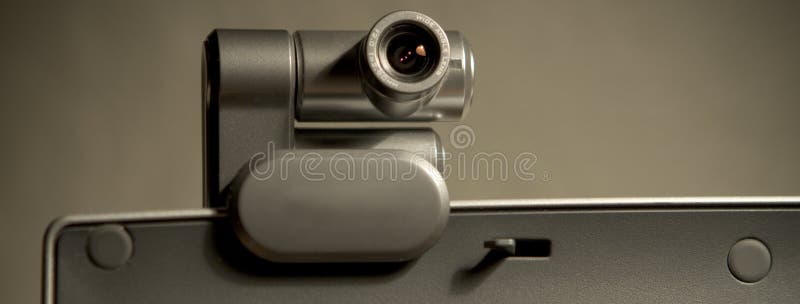 Webcam on Computer Screen C Stock Photo - Image of electronic, chat: 578428