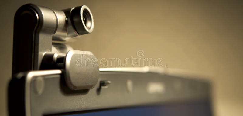 Webcam on Computer Screen B Stock Image - Image of focal, mobile: 588179