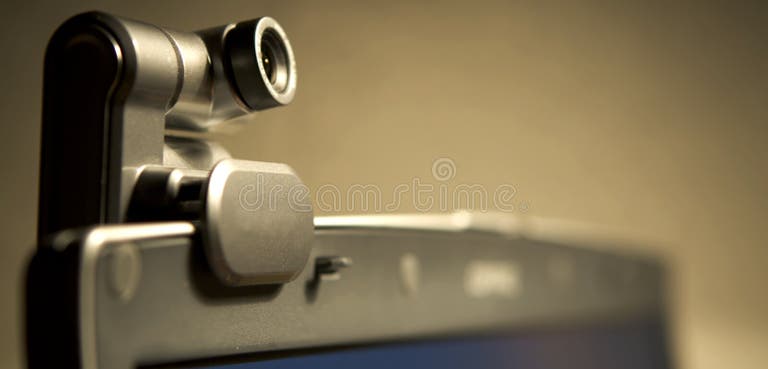 Webcam on Computer Screen B Stock Image - Image of focal, mobile: 588179