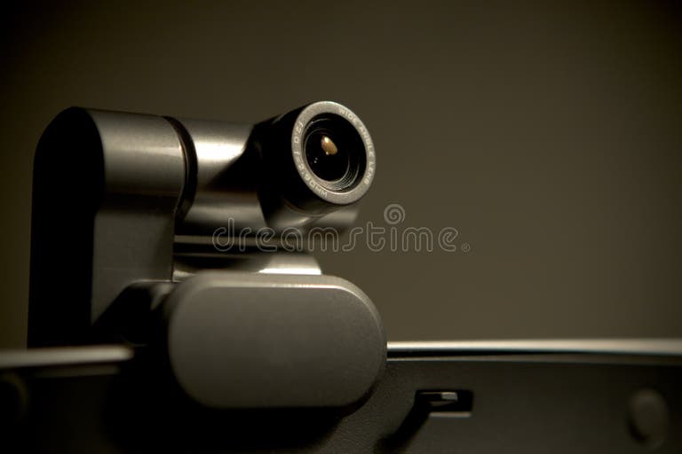 Webcam on Computer Screen C Stock Photo - Image of electronic, chat: 578428