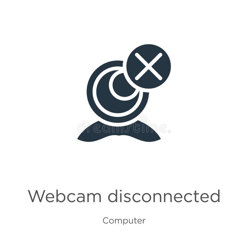 Webcam Disconnected Vector Icon in 6 Different Modern Styles. Black ...