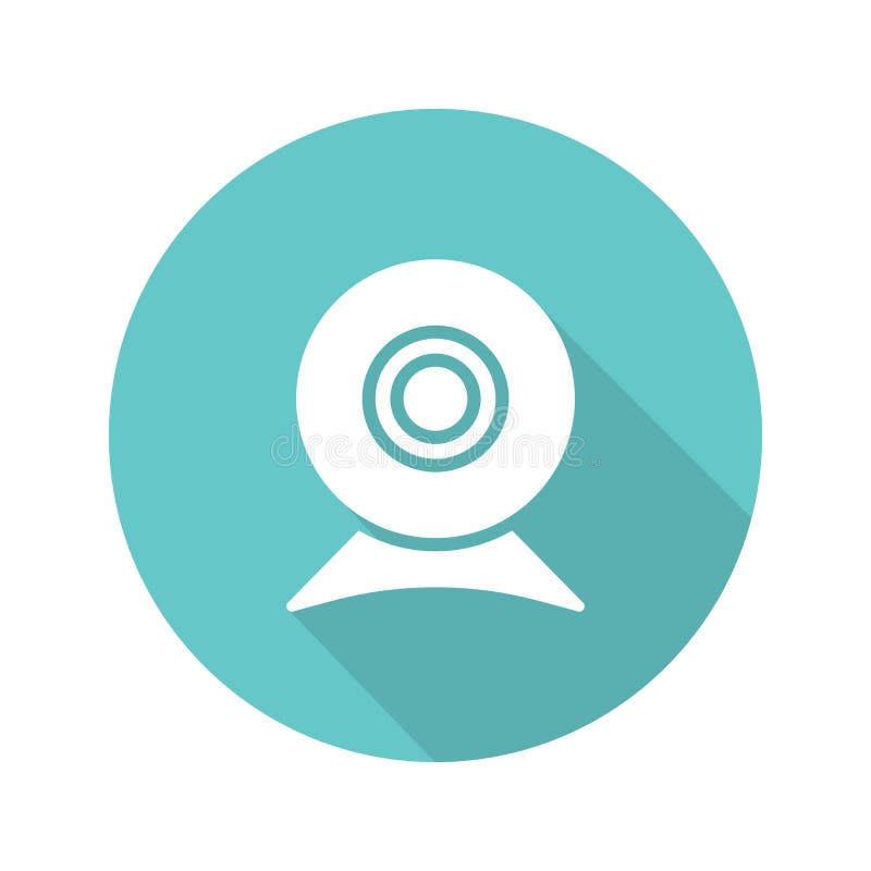 Webcam Flat Design Long Shadow Icon Stock Vector - Illustration of ...