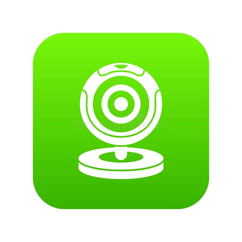 Webcam icon digital green stock vector. Illustration of chat - 117410061