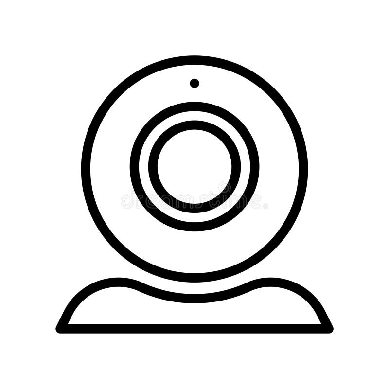 Webcam Icon for Online Teleconference or Live Streaming Stock Vector ...