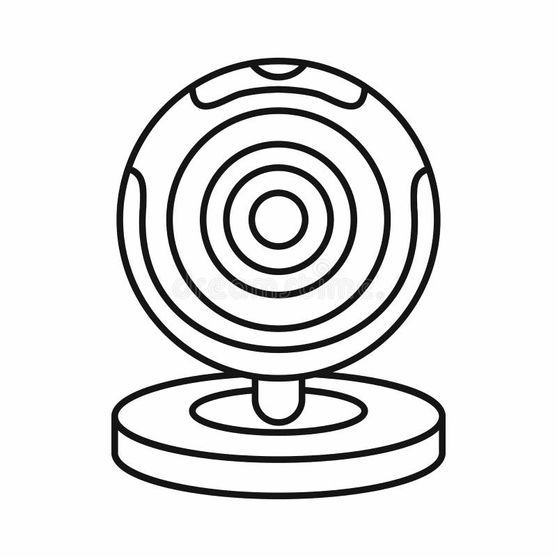 Webcam icon, outline style stock vector. Illustration of focus - 81992968