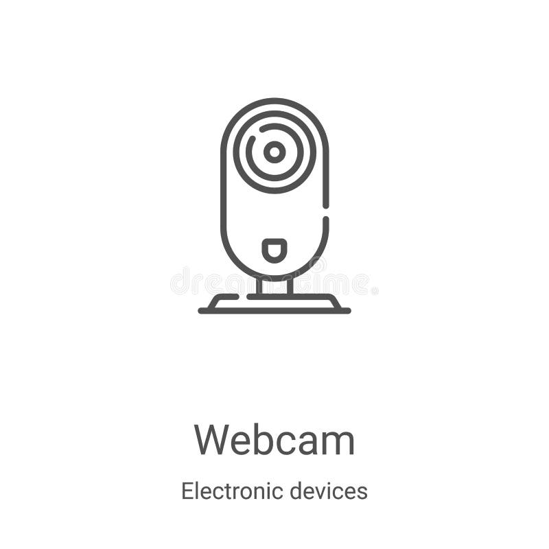 Webcam Icon Vector from Virtual Reality Collection. Thin Line Webcam ...