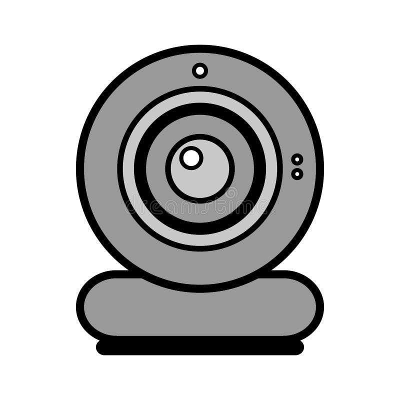 Webcam icon on white stock illustration. Illustration of device - 166370241
