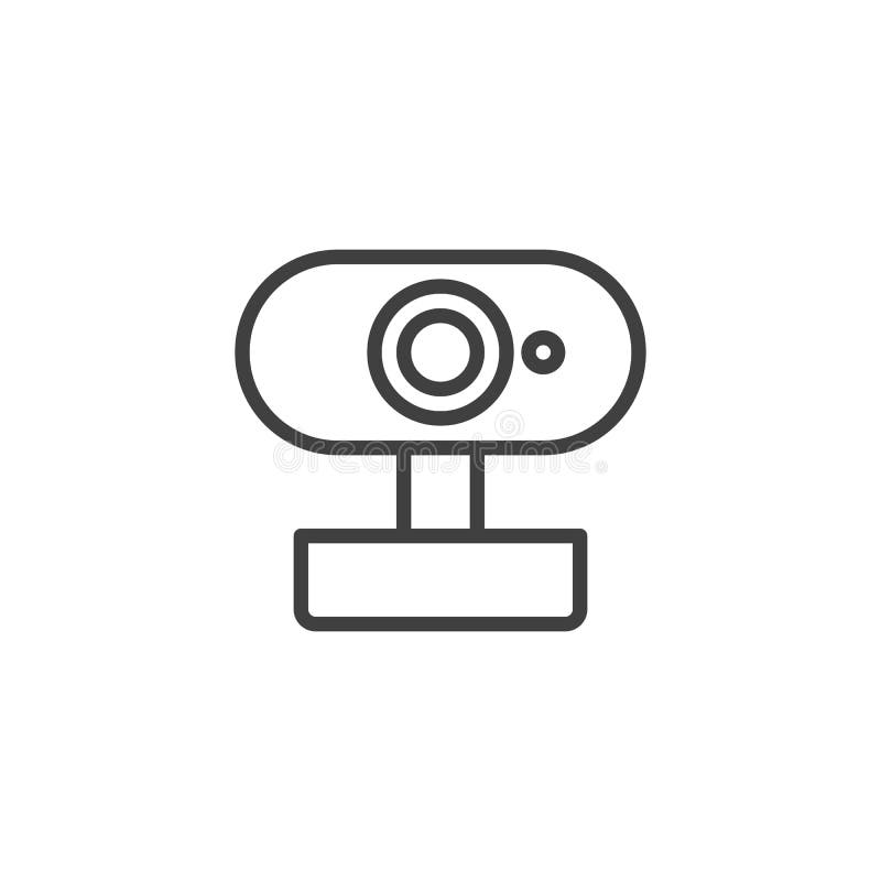 Webcam line icon stock vector. Illustration of device - 257231457