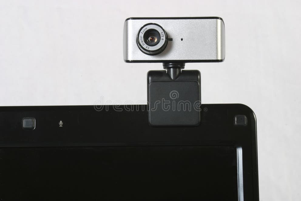 Webcam on notebook stock photo. Image of communicate, portable - 3939032