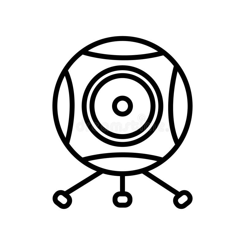 Webcam Outline Icon, Modern Minimal Flat Design Style, Web Camera ...