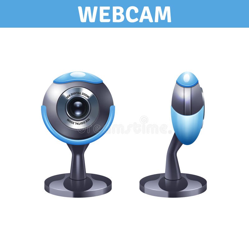 Webcam Computer Realistic Stock Illustrations – 131 Webcam Computer ...