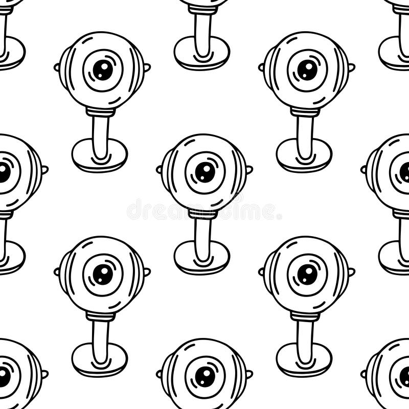 Webcam Seamless Vector Pattern. Digital Camera for Streaming ...