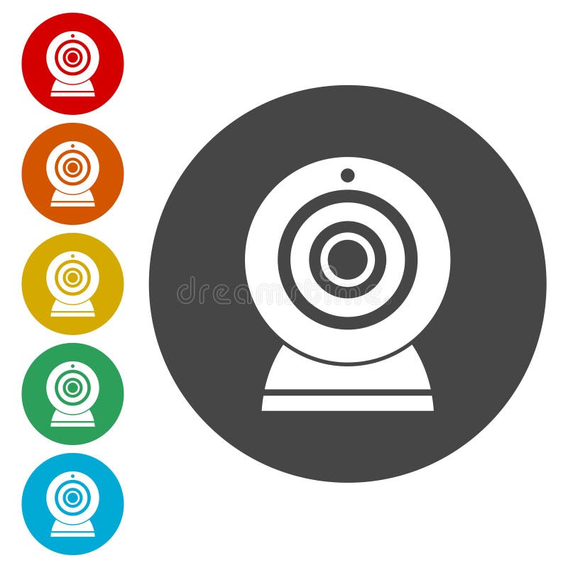 Webcam sign icon stock vector. Illustration of conference - 182559207