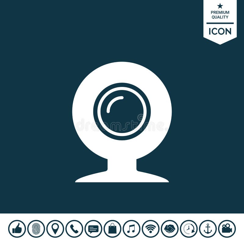 Webcam symbol icon stock vector. Illustration of connection - 107106524
