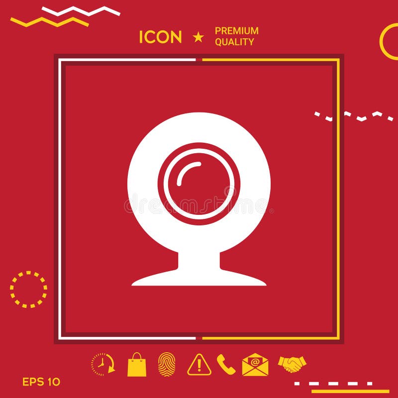 Webcam symbol icon stock vector. Illustration of network - 108003943