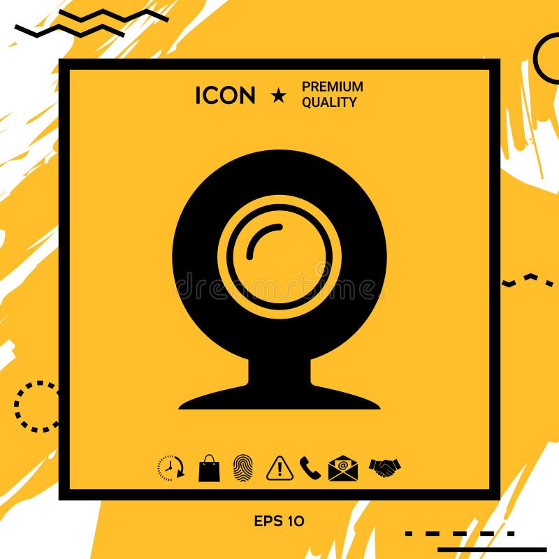 Webcam symbol icon stock vector. Illustration of videochat - 108830751