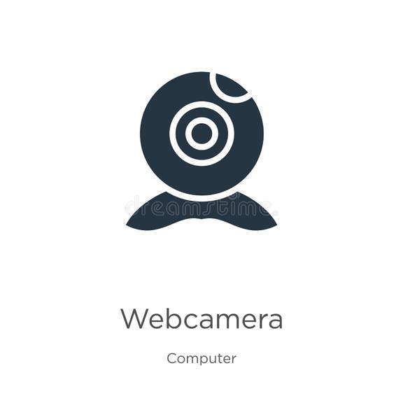 Webcamera Icon Vector. Trendy Flat Webcamera Icon from Computer Collection Isolated on White ...