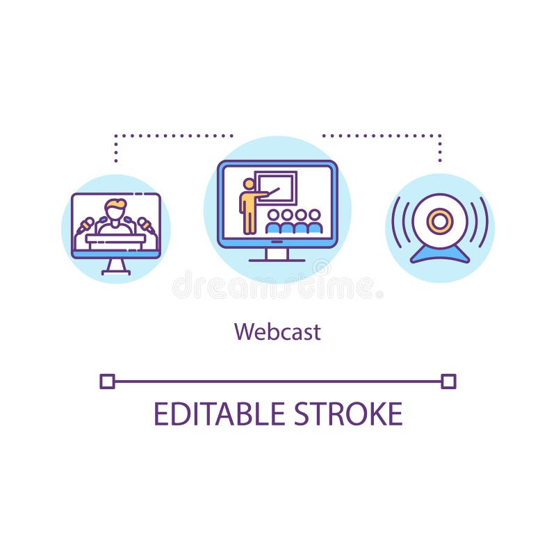Webcast concept icon stock vector. Illustration of metaphor - 191326281
