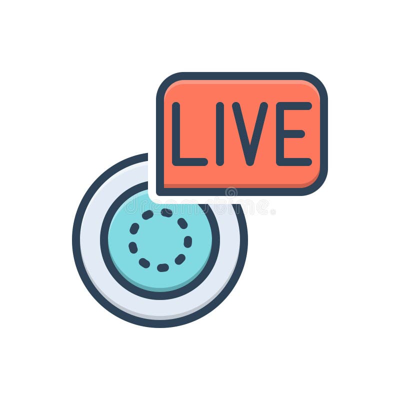 Color Illustration Icon for Webcast, Webinar and Live Stock ... Color Illustration Icon for Webcast, Webinar and Live Stock ...