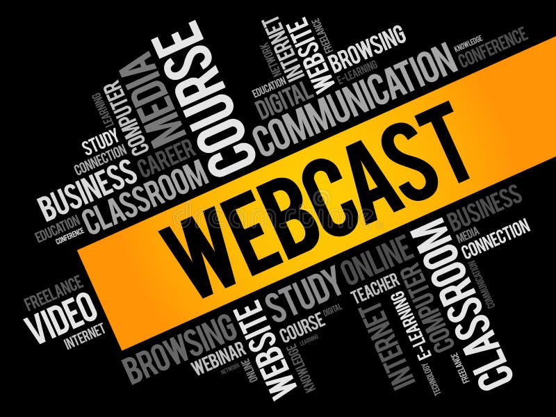 Webcast word cloud stock vector. Illustration of videocall - 281640158