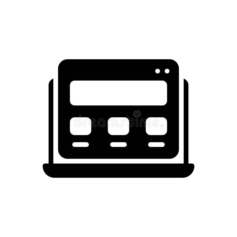 Black Solid Icon for Webdesign, Webpage Ad Development Stock Illustration - Illustration of sign ...