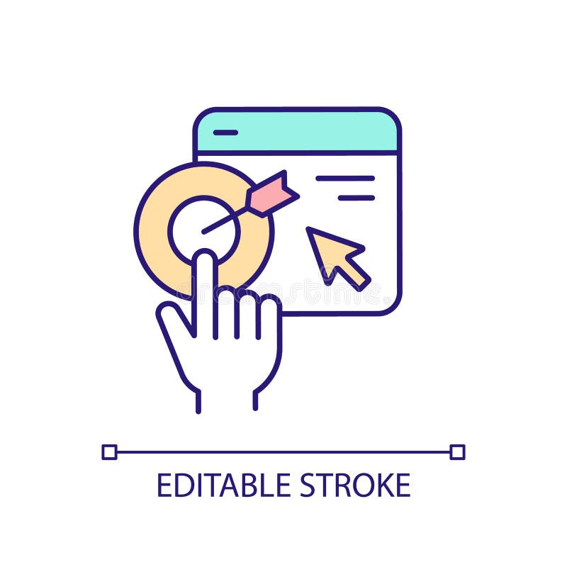 Webdesign Objective RGB Color Icon Stock Vector - Illustration of thin ...