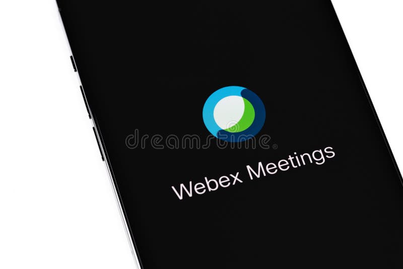 Webex Meetings Icon Mobile App on Display Editorial Photography - Image ...