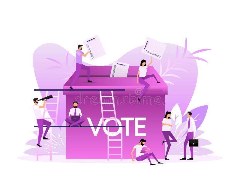 WebFlat Vote People for Concept Design. Vector Flat Illustration Stock ...