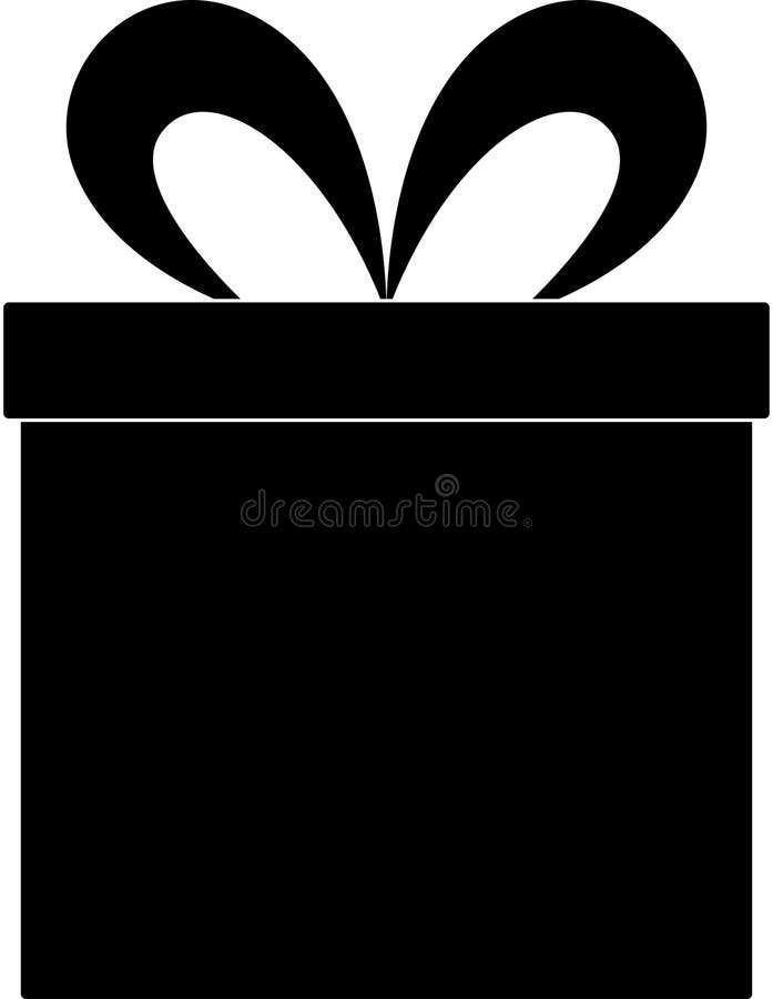 WebGift Box Icon, Black Gift Boxes with Ribbon, Present Box with Ribbon ...