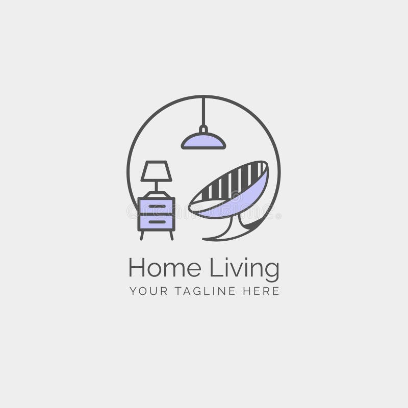 Webhome Living Interior Logo Ilustración del Vector - Ilustración de ...