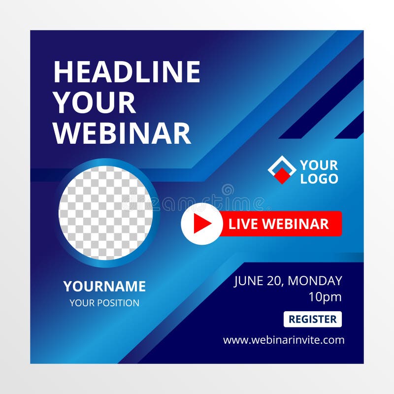 Business Webinar Invitation Design Template. Stock Vector ...