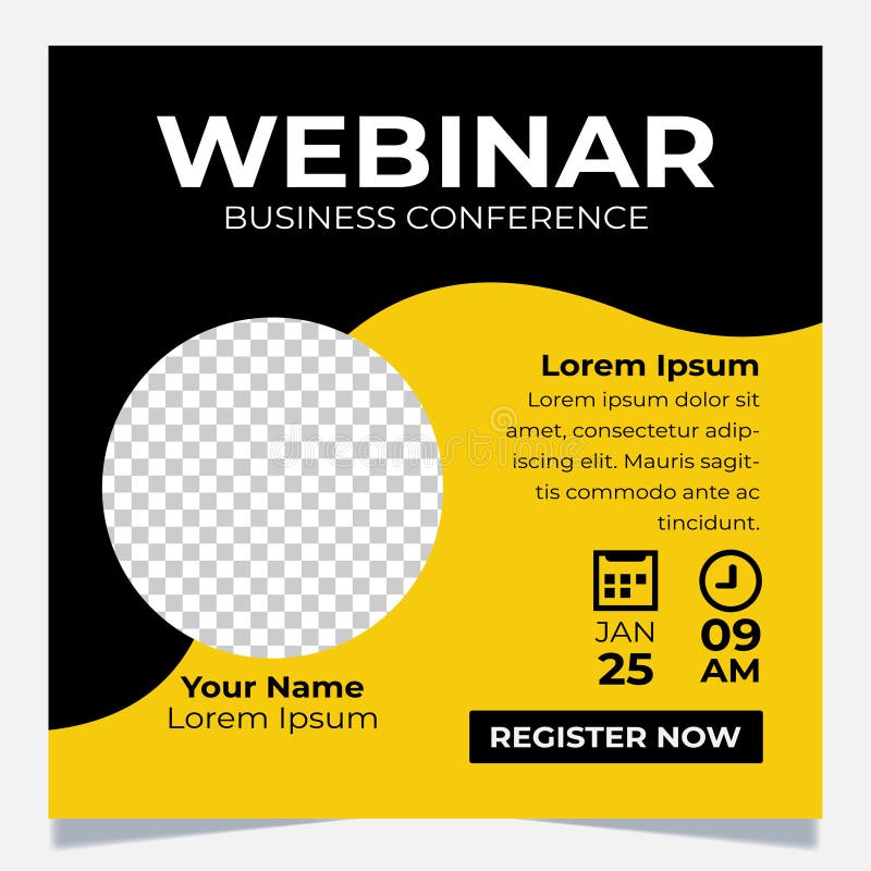 Business Webinar Invitation Design Template. Stock Vector ...