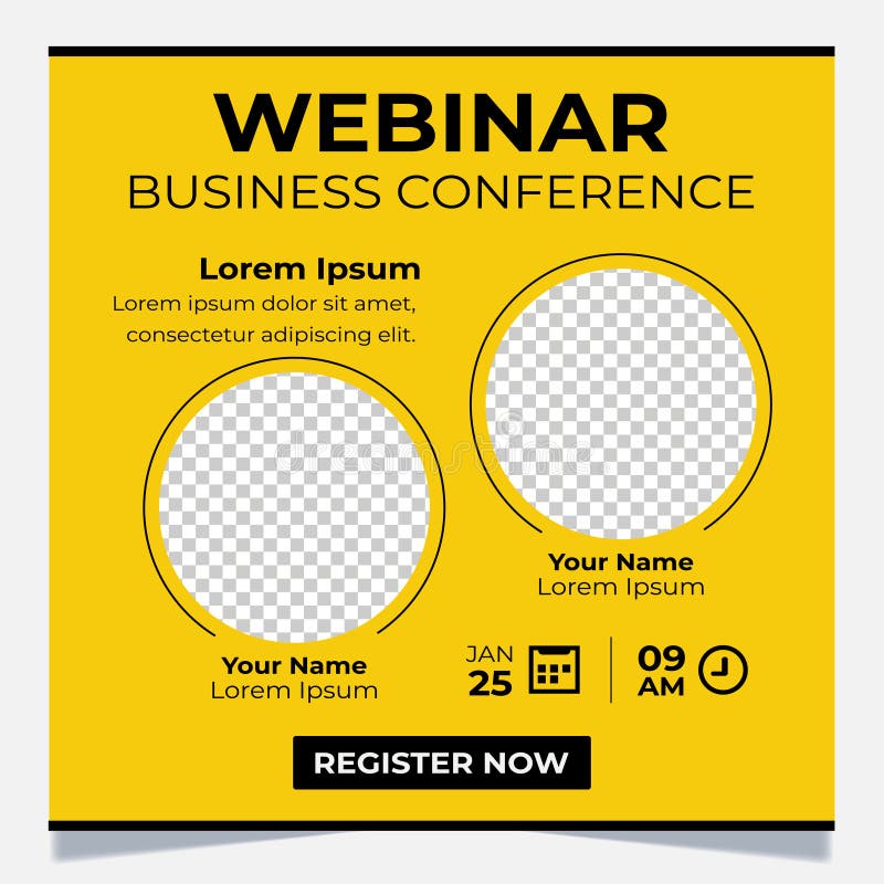 Business Webinar Invitation Design Template. Stock Vector ...