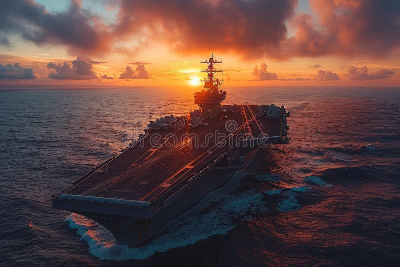 Webinar Banner Nuclear Ship Loaded with Fighter Jets for Military Navy ...