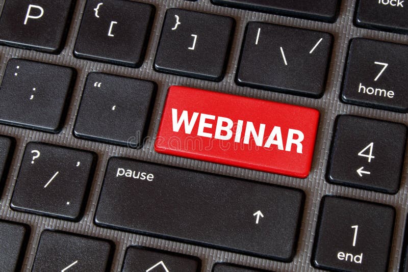 Webinar. Computer Keyboard with Webinar Button Concept Stock Image ...