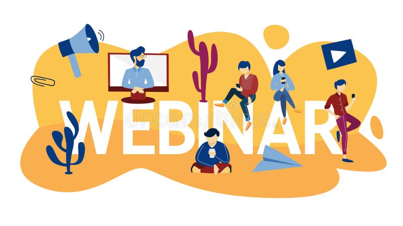 Webinar Concept Illustration Stock Vector - Illustration of people ...