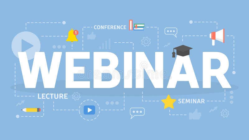Webinar Concept Illustration. Stock Vector - Illustration of education ...