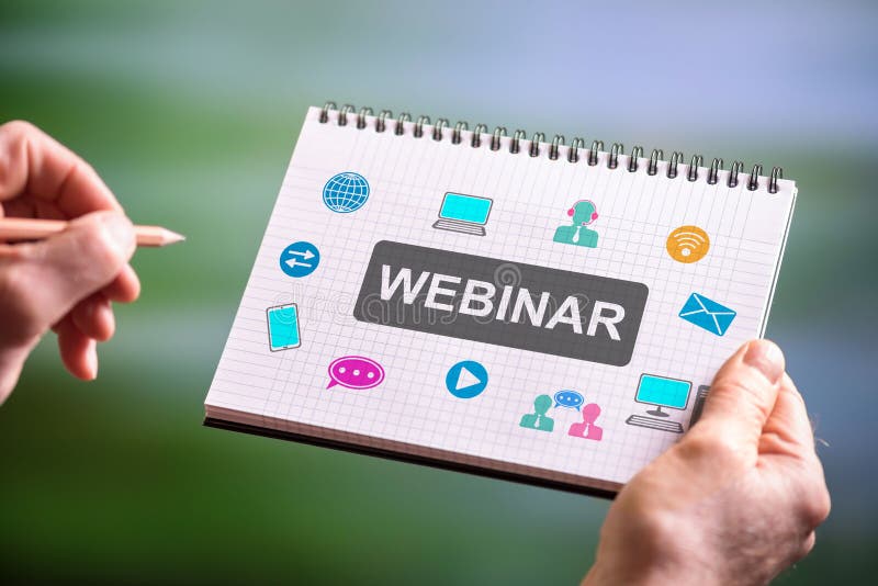 Webinar Concept on a Notepad Stock Photo - Image of internet, elearning ...