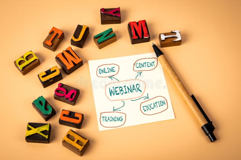 Webinar Concept on a Tablet Stock Image - Image of seminar, study ...