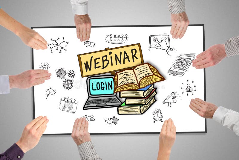 Webinar Concept on a Whiteboard Stock Image - Image of business ...