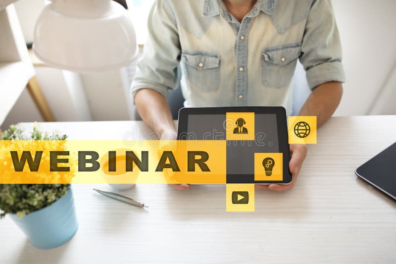 Webinar. E-Learning, Online Education Concept. Personal Development ...